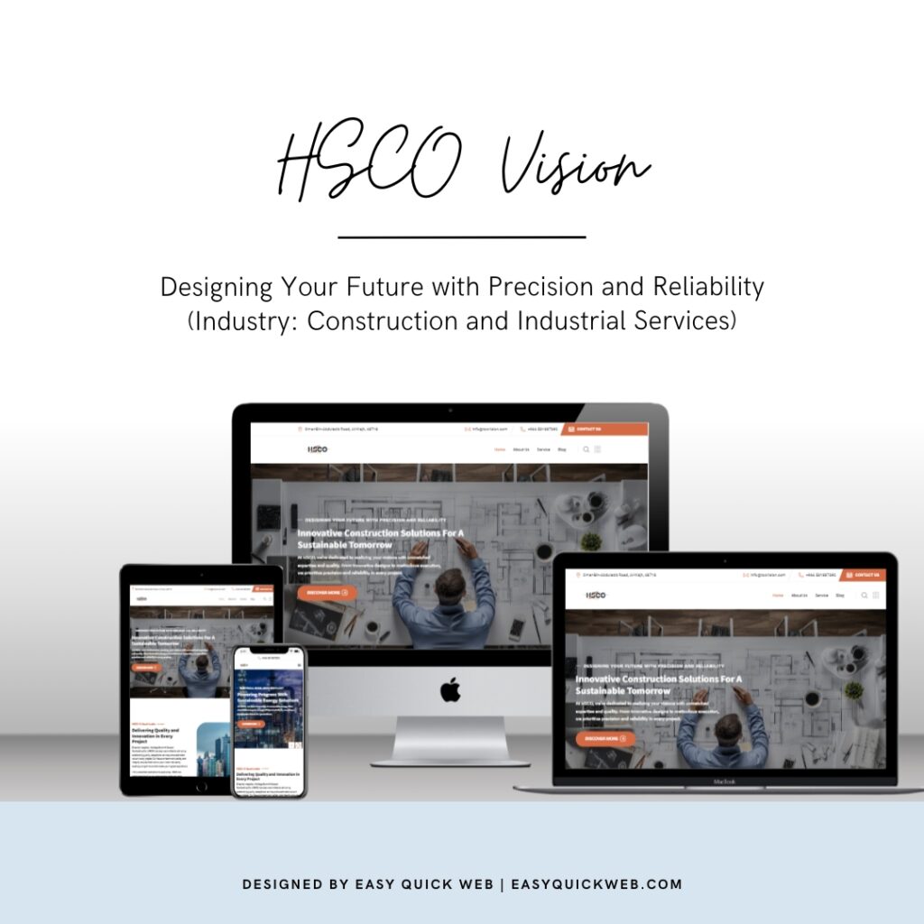 HSCO Vision: Precision Construction Website by EasyQuickWeb